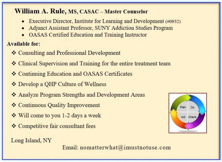 Institute for Learning and Development – OASAS Approved Continuing ...
